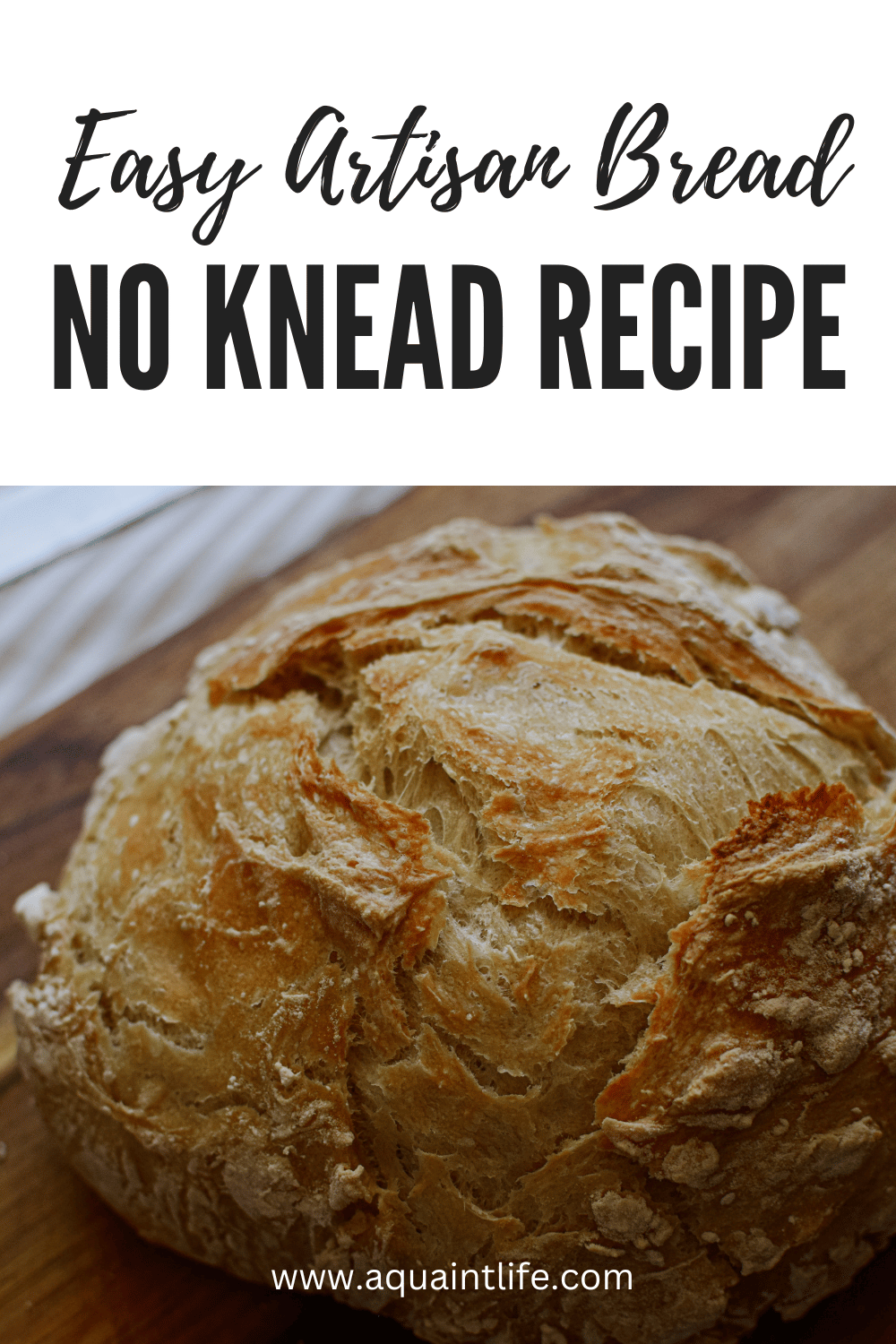 Easy Artisan Bread Recipe (No Knead) - A Quaint Life