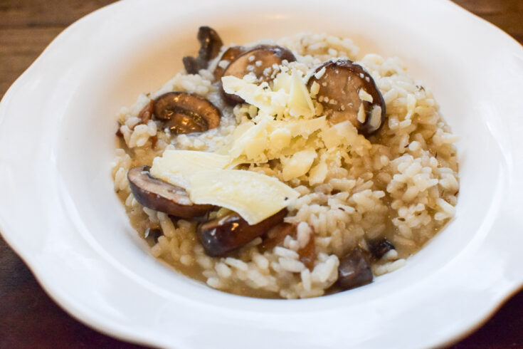 One Pot Bacon and Mushroom Risotto - A Quaint Life