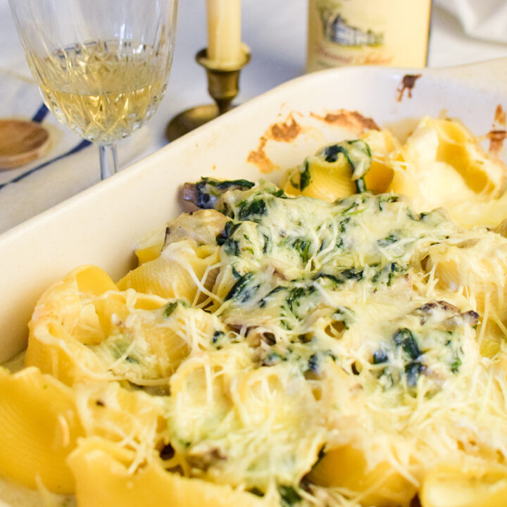 Spinach and Mushroom Stuffed Shells