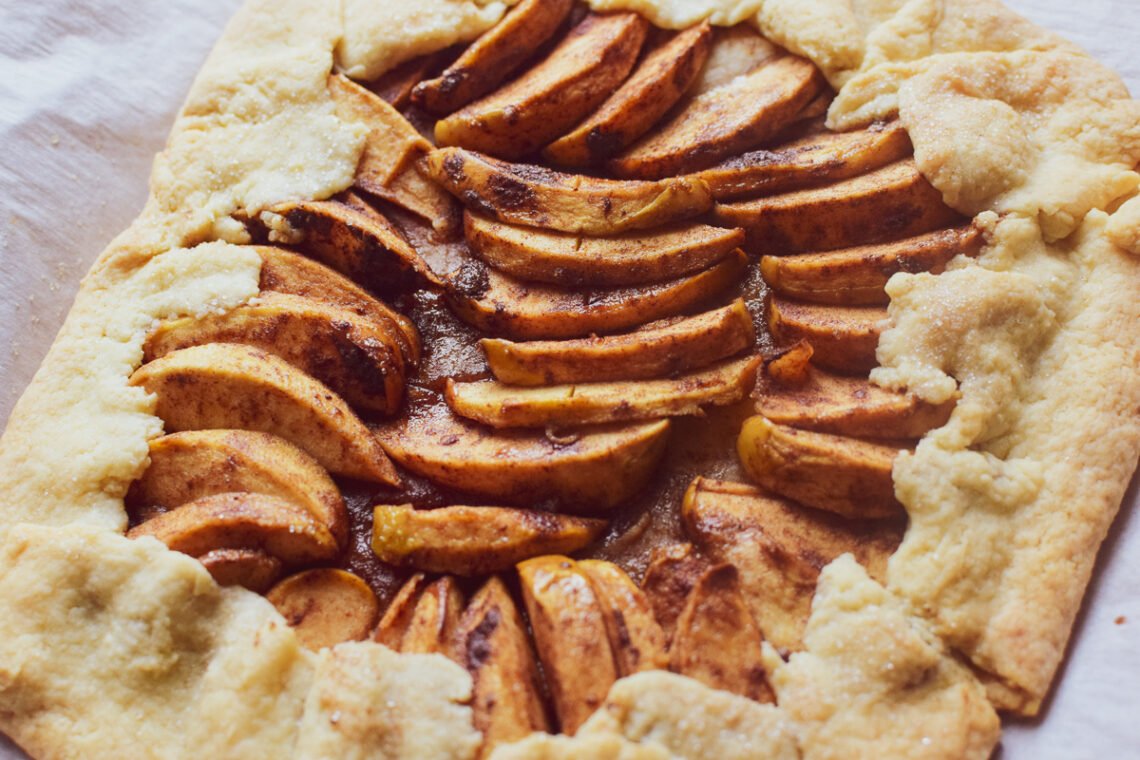 Rustic French Apple Tart - A Quaint Life
