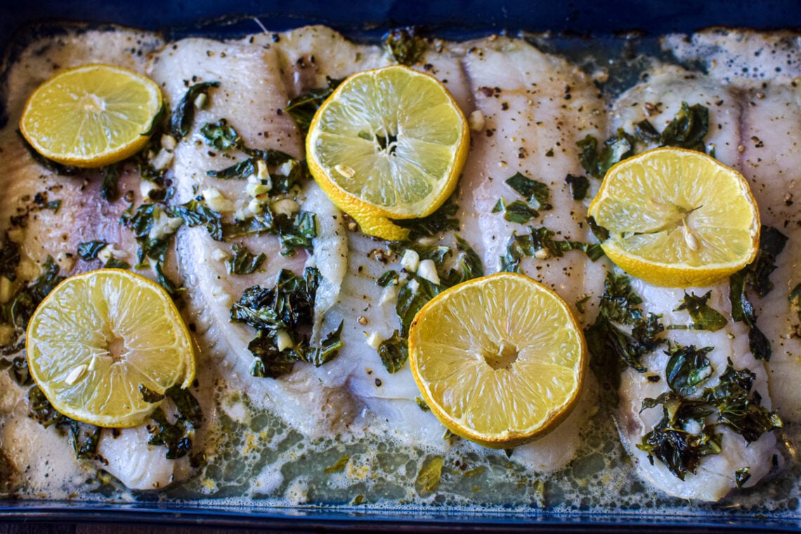 Baked Lemon Basil Tilapia - A Quaint Life