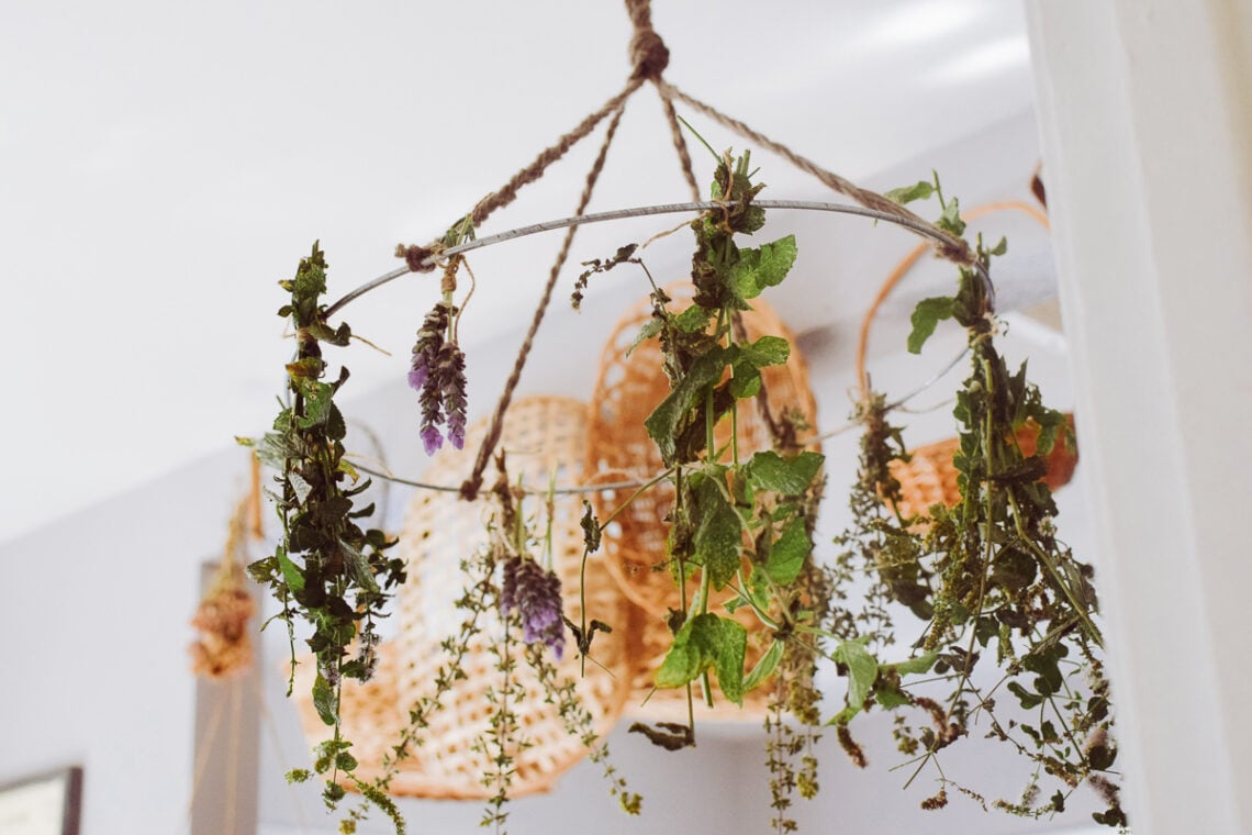 DIY Herb Drying Rack - A Quaint Life