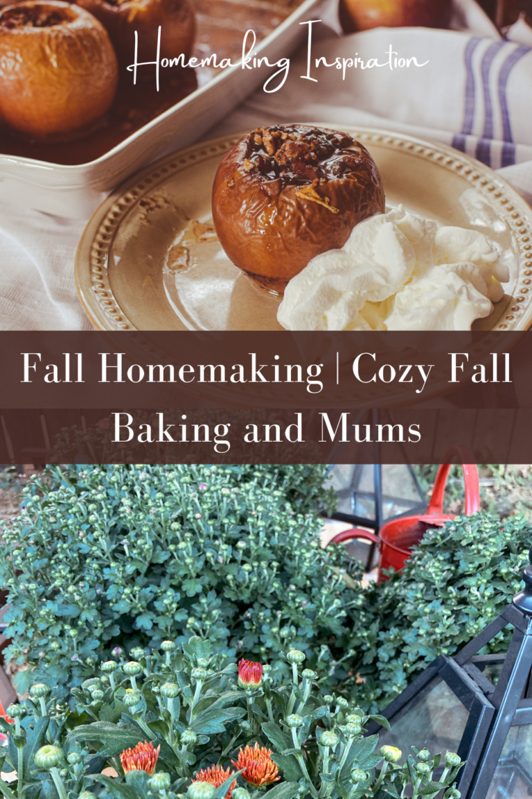 Fall Homemaking Inspiration [Cozy Fall Baking and Mums] - A Quaint Life