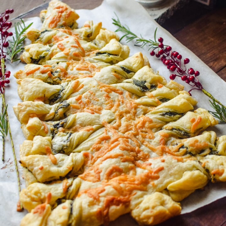 Christmas Tree Spinach Appetizer - A Quaint Life