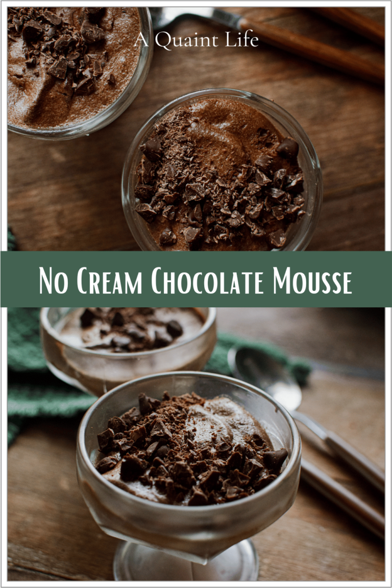 Easy No Cream Chocolate Mousse - A Quaint Life