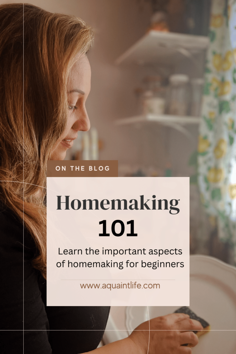 Homemaking 101 For Beginners - A Quaint Life