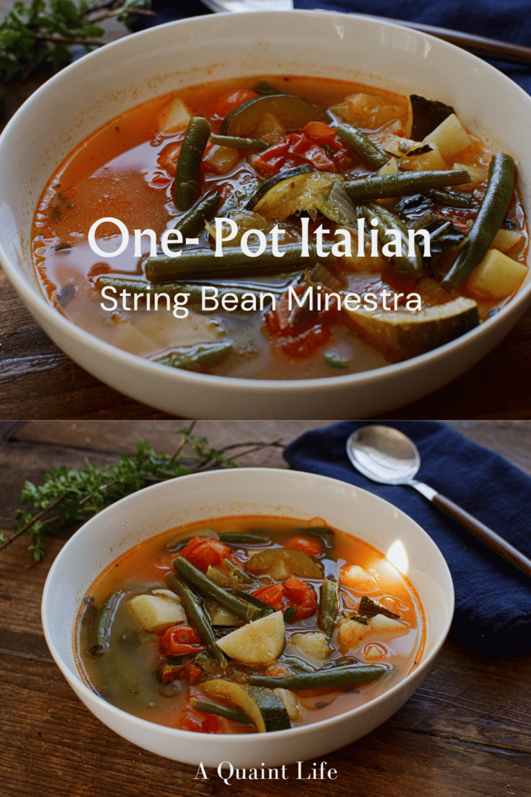One-Pot Italian String Bean Minestra (Vegan Friendly) - A Quaint Life
