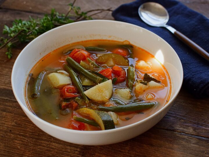 One-Pot Italian String Bean Minestra (Vegan Friendly) - A Quaint Life